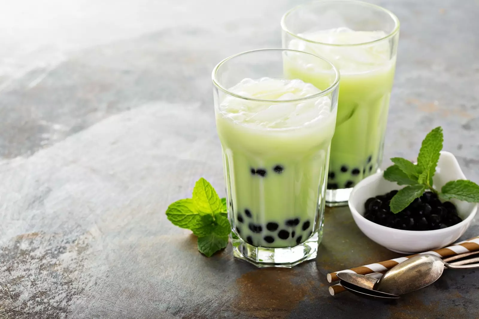 teh gelembung matcha