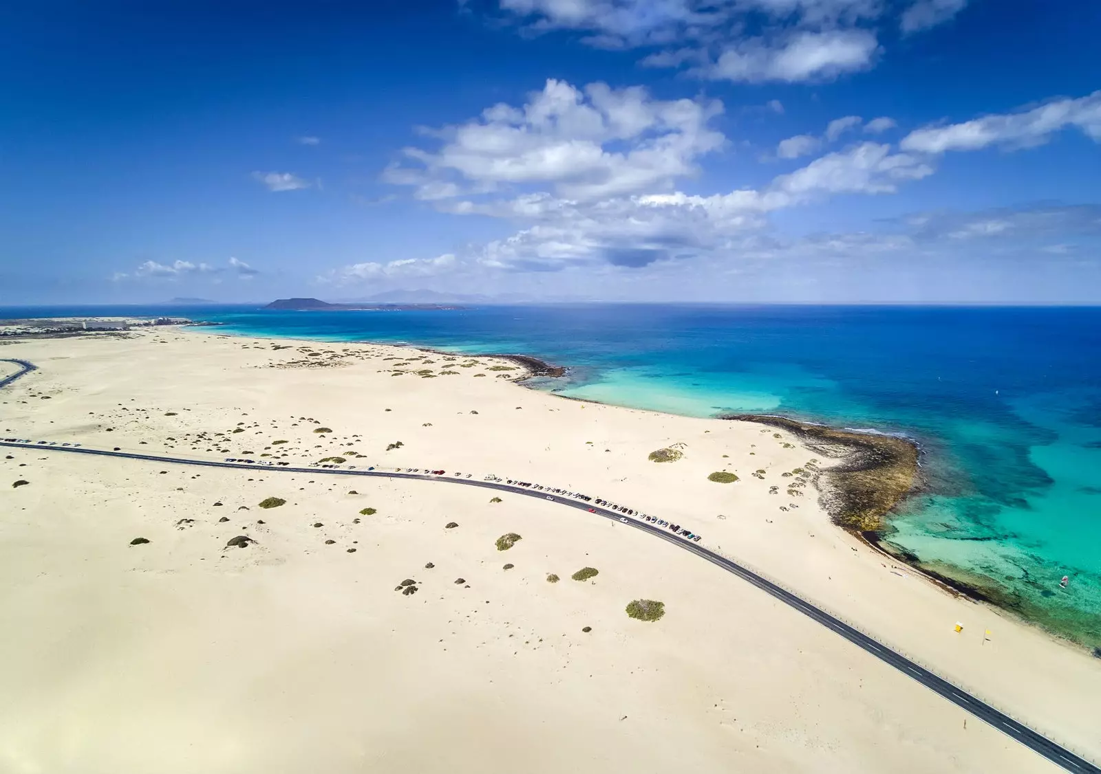 To the north Dunes of Corralejo.