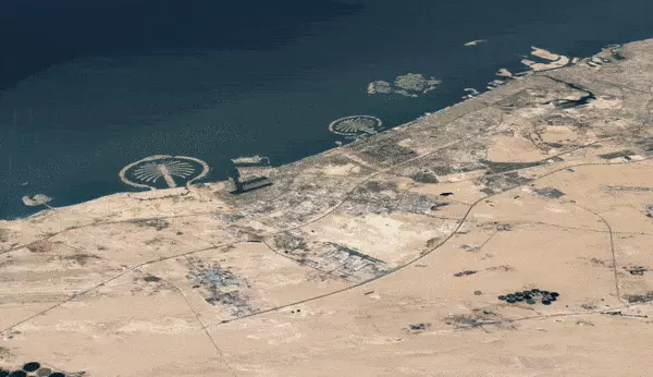 Gif ने Google धरती से दुबी टाइमलैप्स को बदल दिया