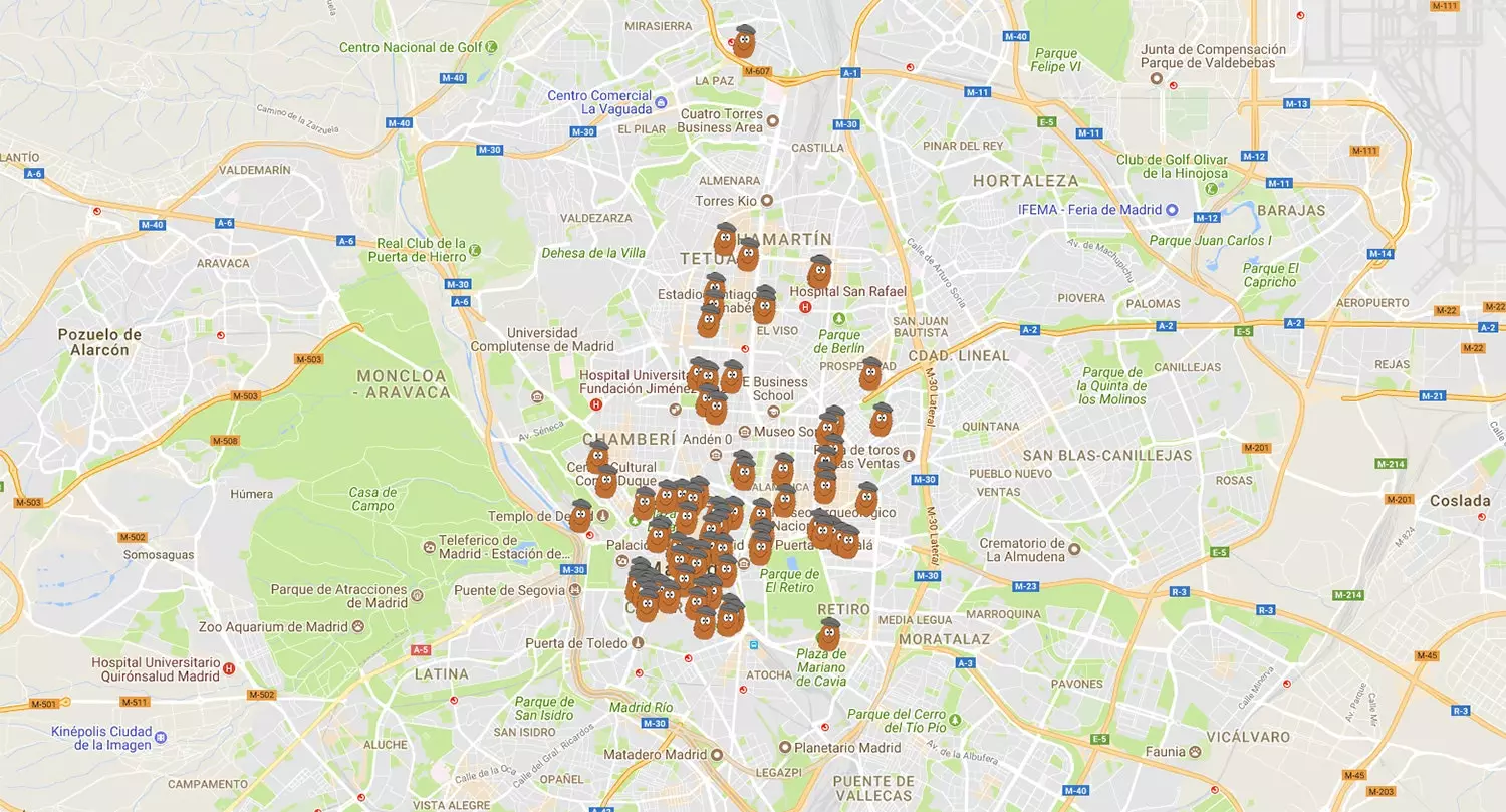 Croquemapa the map to find the best croquettes in Madrid