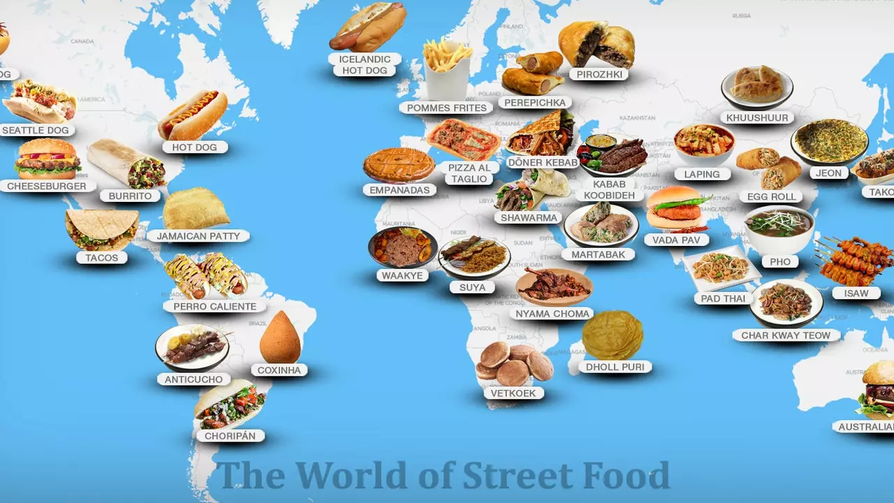 La mappa che riunisce il meglio dello street food nel mondo